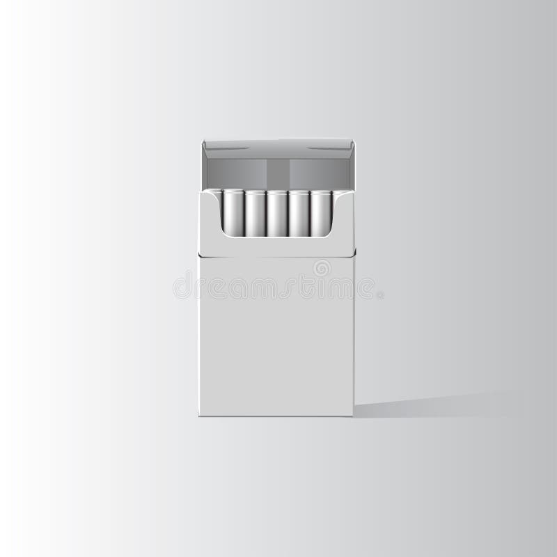 Pack of Cigarettes on White. Stock Vector - Illustration of copy ...