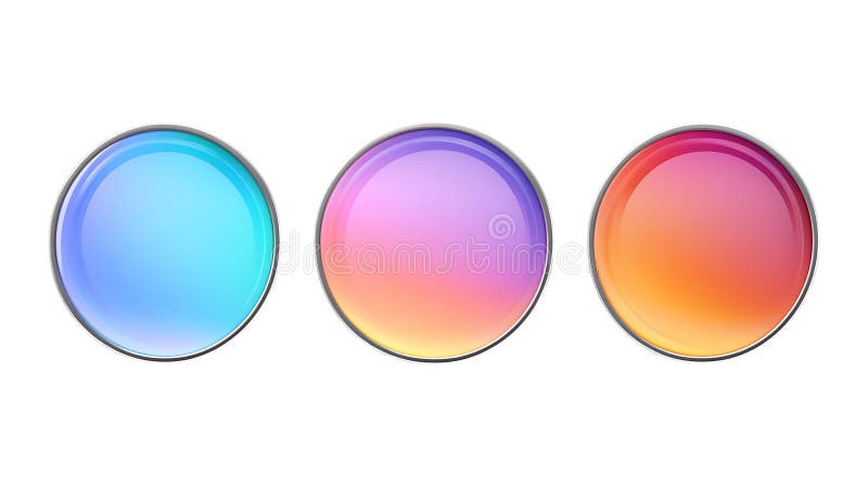 Pack of Circular Badges Set Against Transparent Background for Branding ...