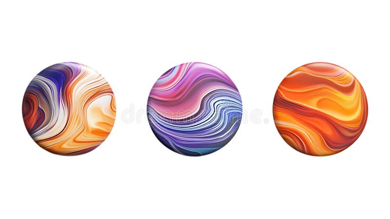 Pack of Circular Badges Set Against Transparent Background for Branding ...