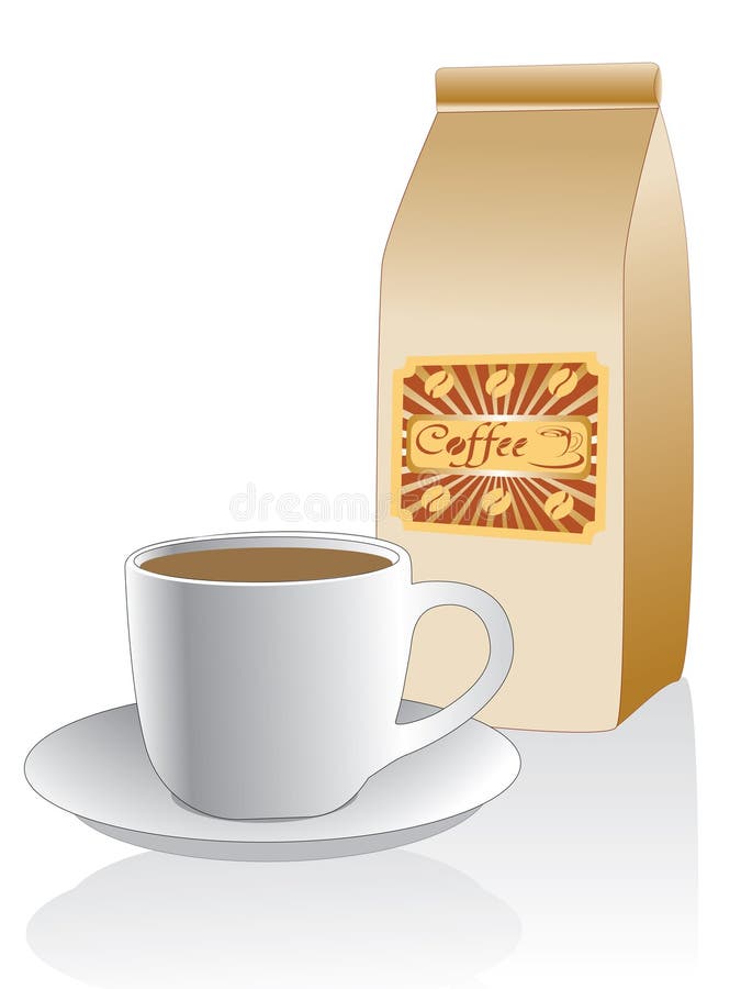 Pack of coffee stock vector. Illustration of business - 13593835