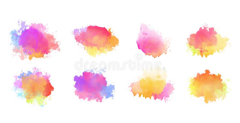 Pack Colorful and Messy Ink Spot Backdrop Design Stock Vector ...