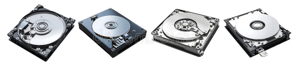 Pack of Computer Hard Disk or Hard Drive on Transparent Background ...