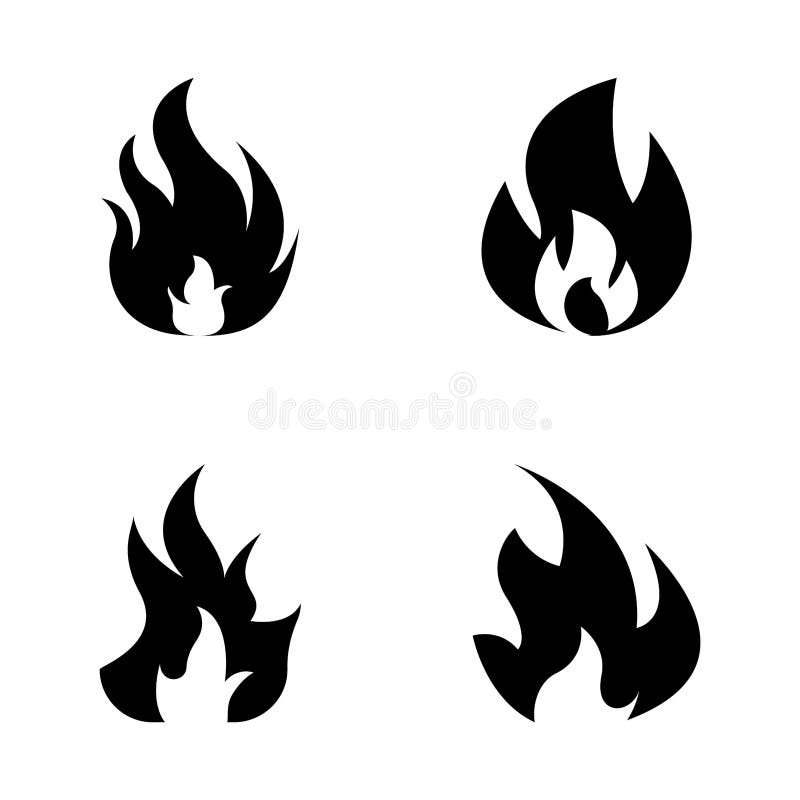 Blaze solid icons stock illustration. Illustration of fire - 125979995