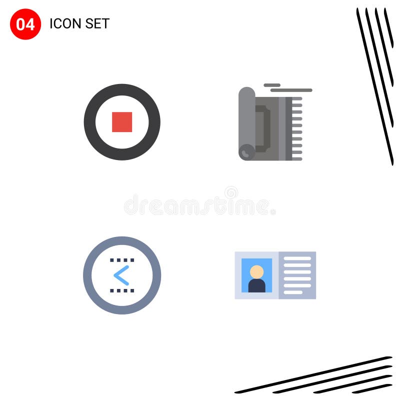 4 Universal Flat Icon Signs Symbols of Basic, Circle, Carpet, Pray ...