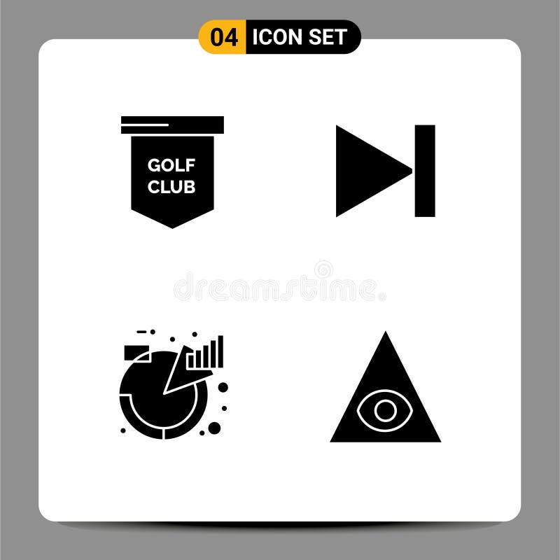 Pack of Creative Solid Glyphs of Game, Chart, Sport, Forward ...