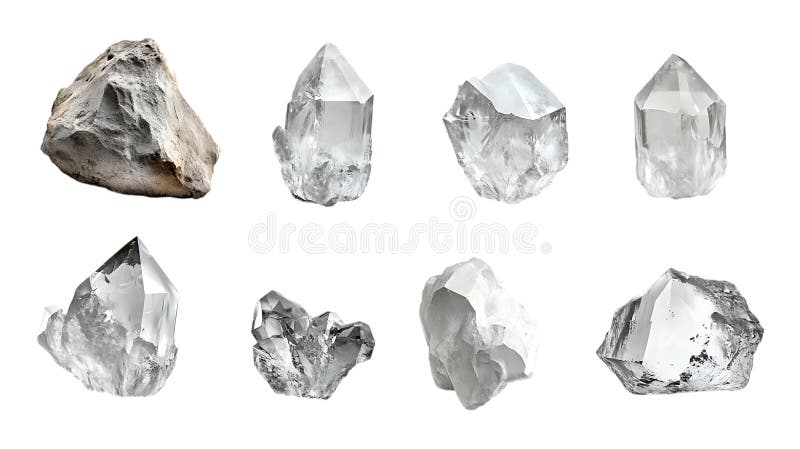 Pack of Crystal on Transparent Background Stock Illustration ...