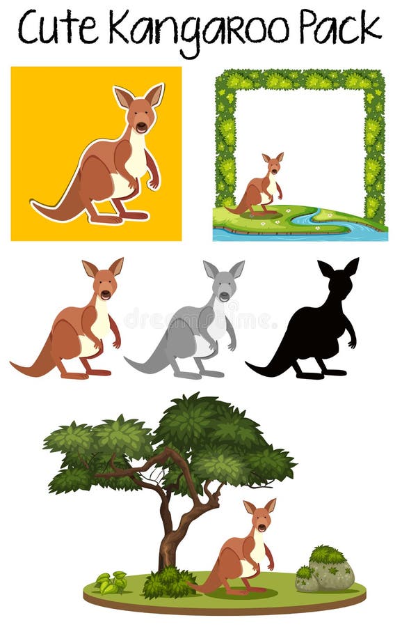 Kangaroo Border Stock Illustrations – 475 Kangaroo Border Stock ...