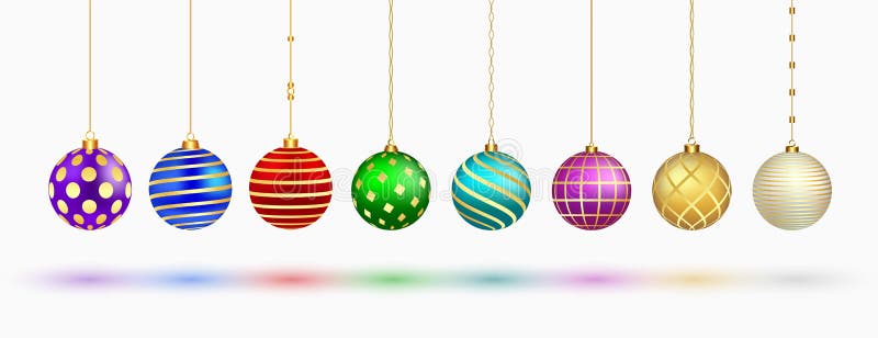 Pack of 3d Xmas Bauble Icons for Christmas Design Vector Stock Vector ...
