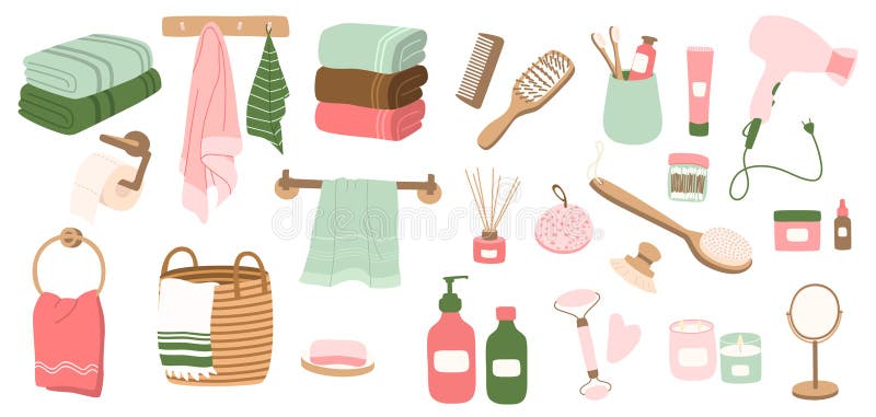 Pack of Design of Objects and Cosmetics for the Bathroom. Personal ...
