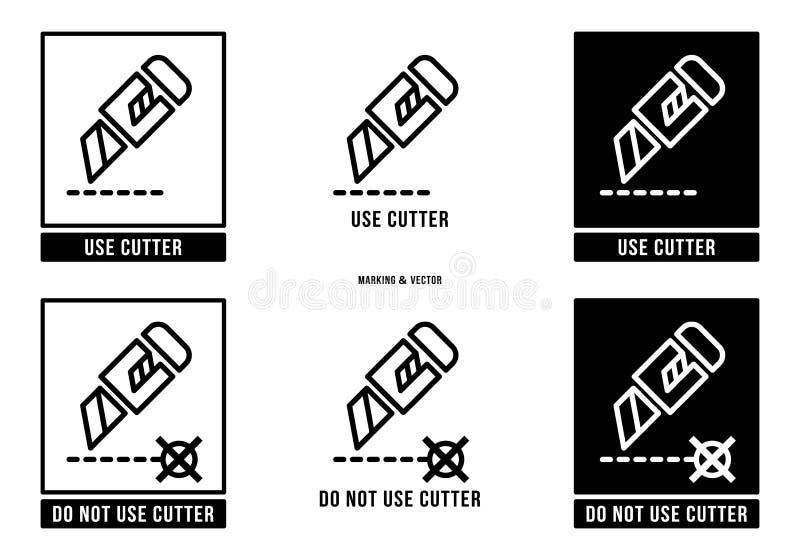 Pack do not cutter 3 stock vector. Illustration of forbidding - 222866408