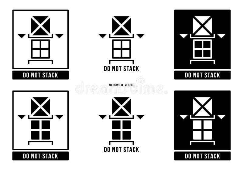 Pack do not stack stock vector. Illustration of mark - 222092749