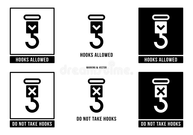 Pack do not take hooks 2 stock vector. Illustration of label - 226937227