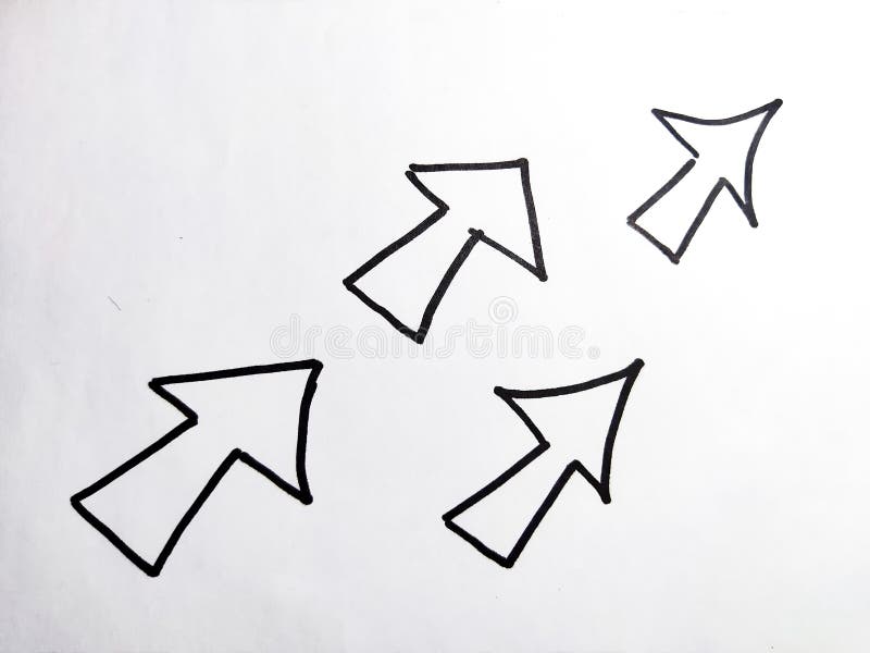 Pack Drawn Black Marker Arrows. the Concept of Business, Choosing a ...