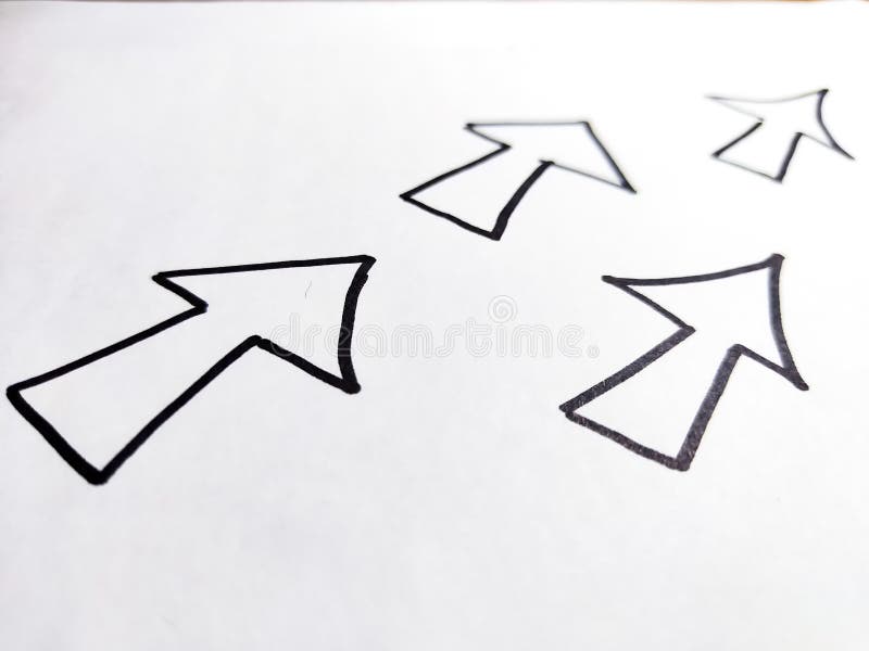 Pack Drawn Black Marker Arrows. the Concept of Business, Choosing a ...