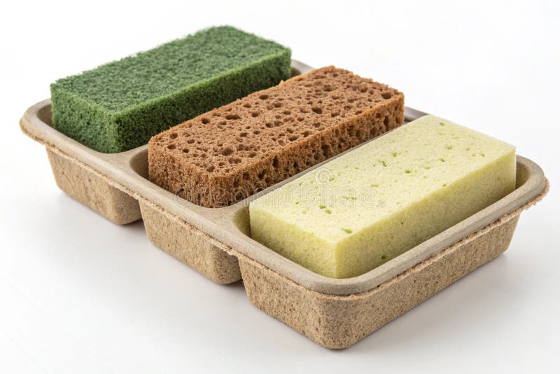 Pack of Eco-friendly Kitchen Sponges Stock Illustration - Illustration ...