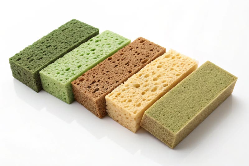 Pack of Eco-friendly Kitchen Sponges Stock Illustration - Illustration ...