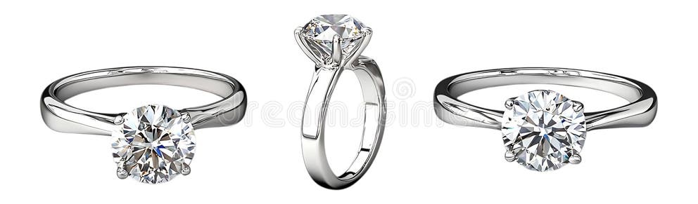Pack of Elegant Rings for Wedding Proposals on Transparent Background ...