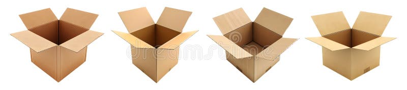 Pack of Empty Box on Transparent Background Stock Illustration ...