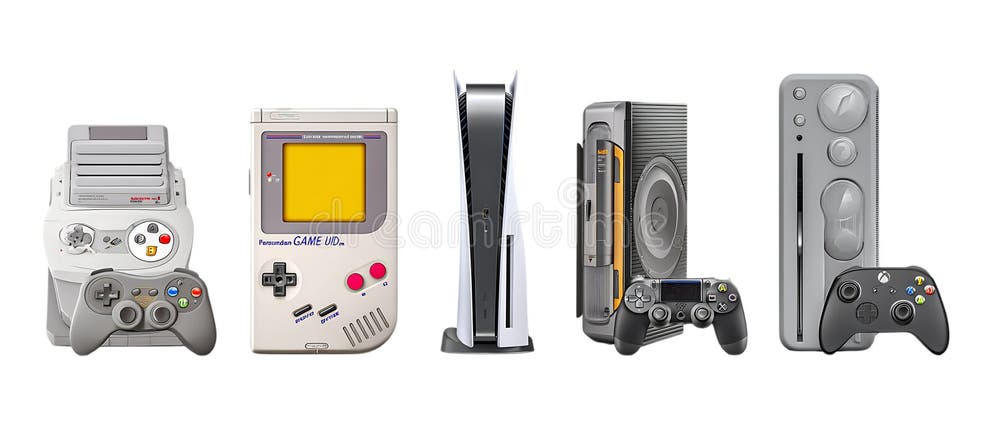 Pack of Evolution of Gaming Consoles a Visual Timeline of Retro Game ...