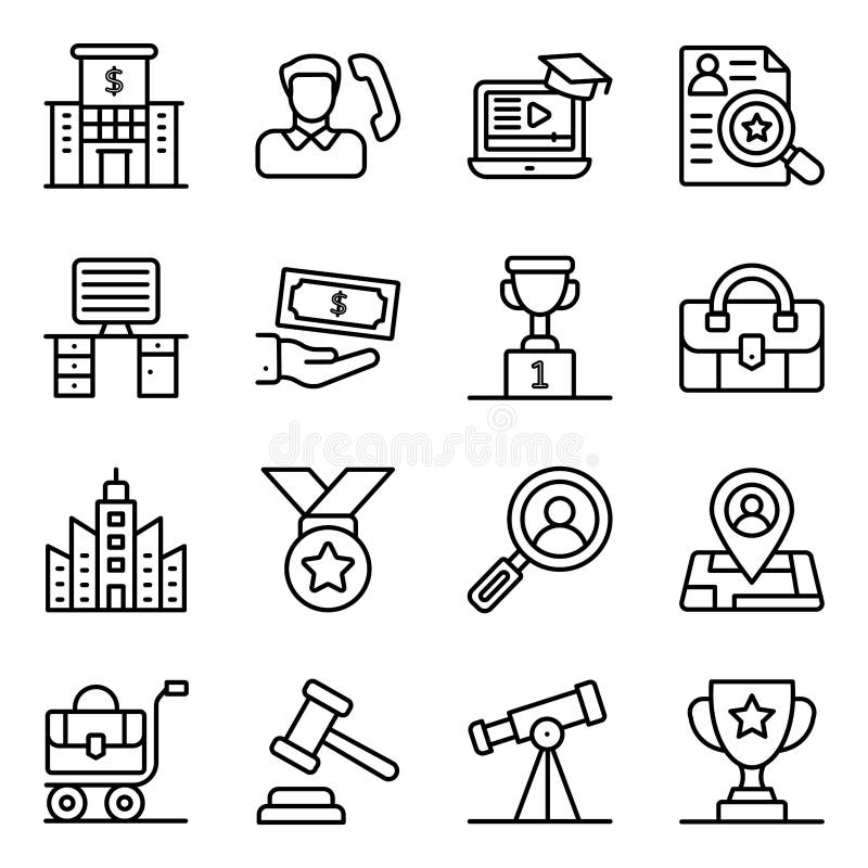 Pack of Finance and Ecommerce Linear Icons Stock Vector - Illustration ... Pack of Finance and Ecommerce Linear Icons Stock Vector - Illustration ...