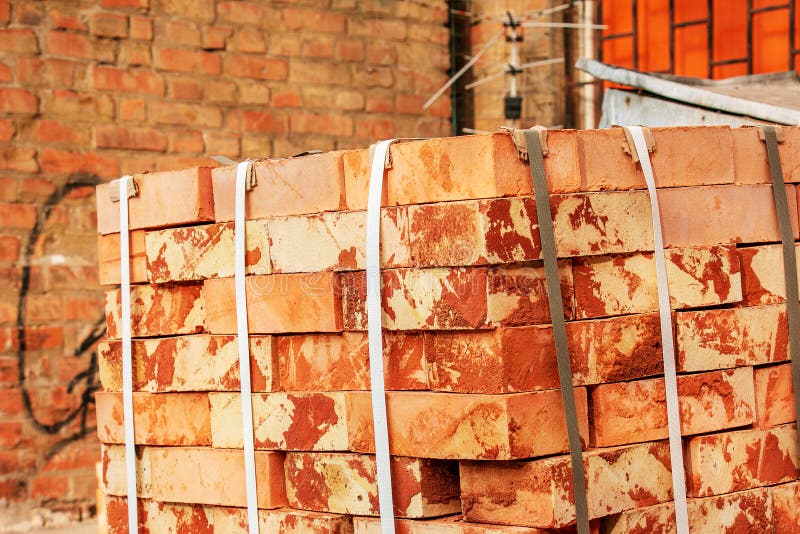 Pack of Raw Bricks Prepared in Modern Plant Workshop Stock Image ...