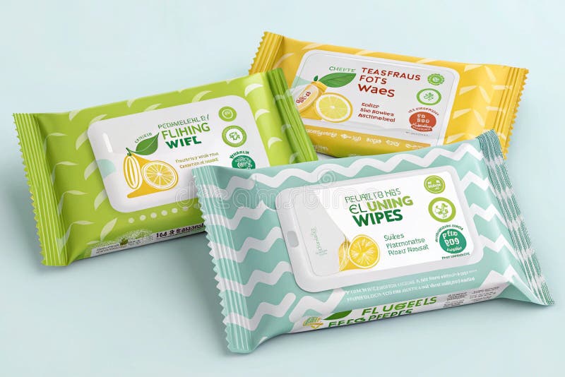 Pack of Flushable Toilet Cleaning Wipes Stock Illustration ...