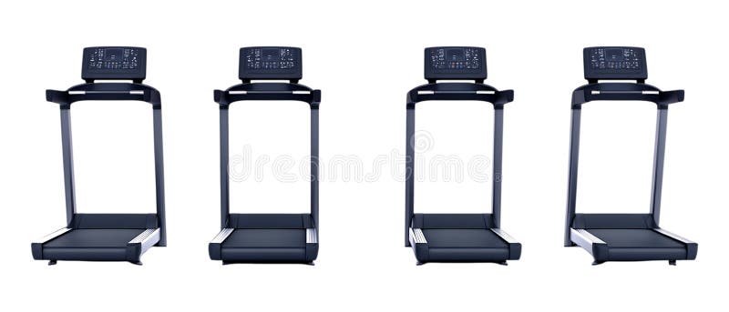 Pack of Foldable Treadmill Set Against Transparent Background for ...