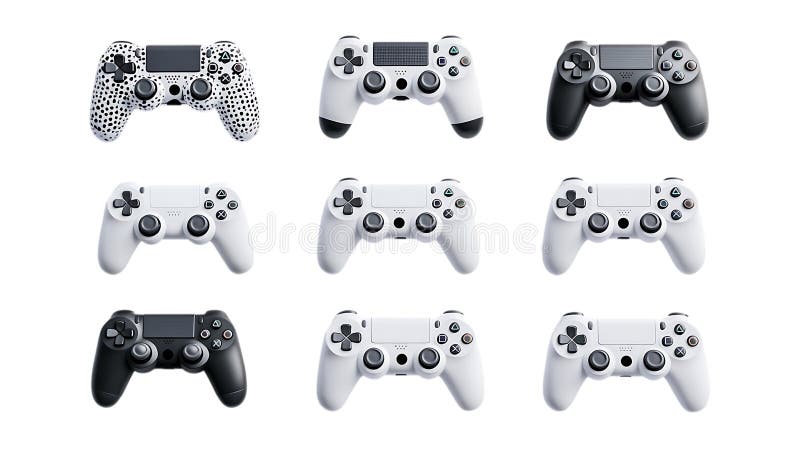 Pack of Gaming Wireless Controller on Transparent Background Stock ...