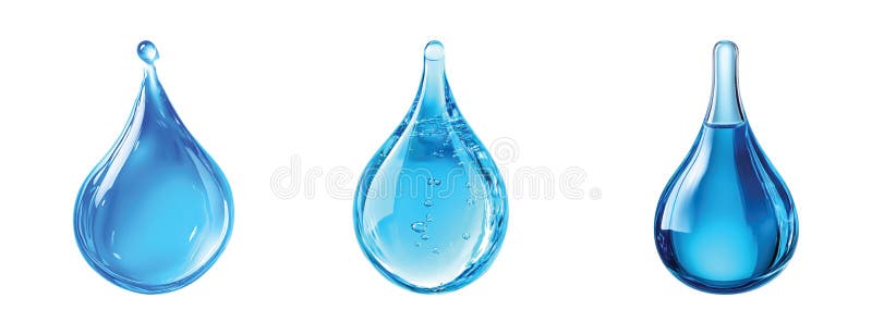 Pack of Gel Drip Blue Color on Transparent Background Stock ...
