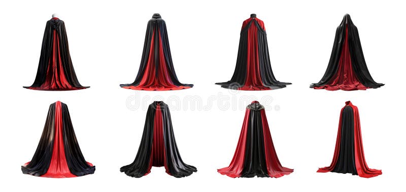 Pack of Halloween Vampire Dress on Transparent Background Stock ...
