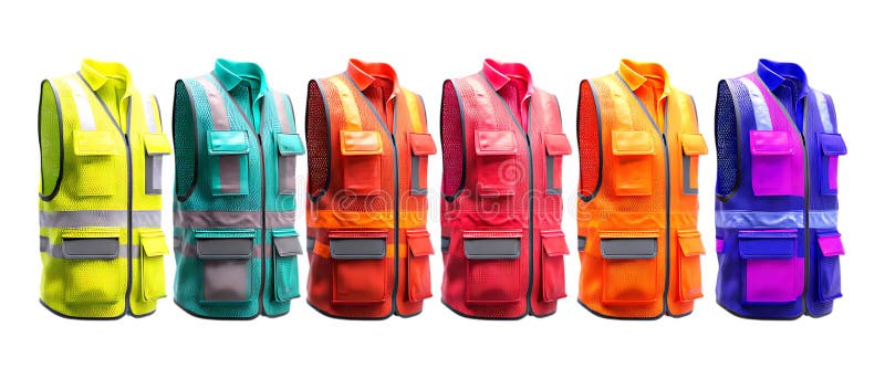 Pack of HighVisibility Safety Vests Bulk Wholesale Multicolor Options ...