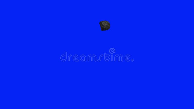 A Pack of a Huge Massive Rock of Meteorite Flying on a Blue Screen ...