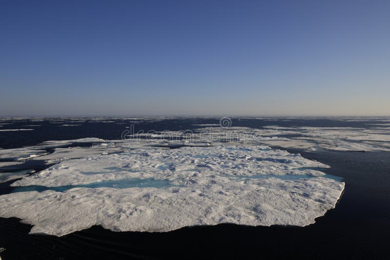 Pack ice north of Svalbard stock image. Image of pole - 343935321