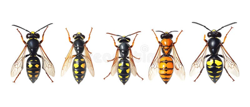 Pack of Identifying Wasps a Guide To Common Wasp Species Set Against ...