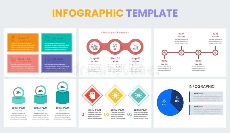 Pack of Infographic Presentation Templates Stock Vector - Illustration ...