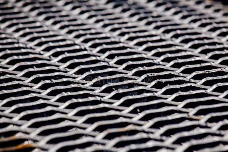 Pack of Iron Grid Fence, Close Up, Selective Focus Stock Photo - Image ...