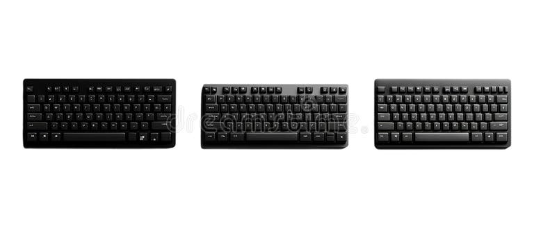 Pack of Keyboard Set of Five Different Poses Set Against Transparent ...
