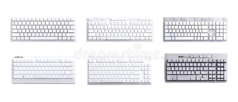Pack of Keyboard Set of Five Different Poses Set Against Transparent ...