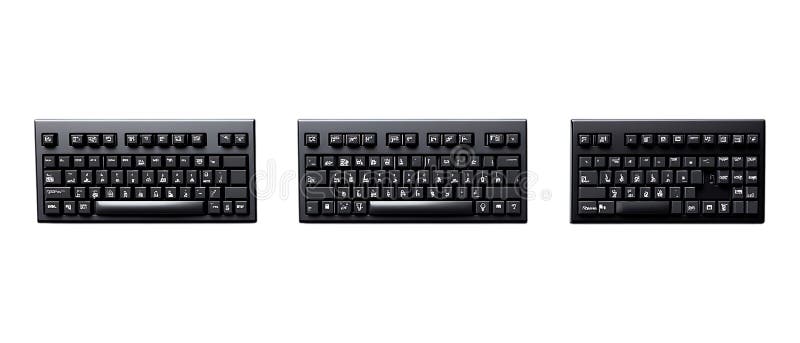 Pack of Keyboard Set of Five Different Poses Set Against Transparent ...