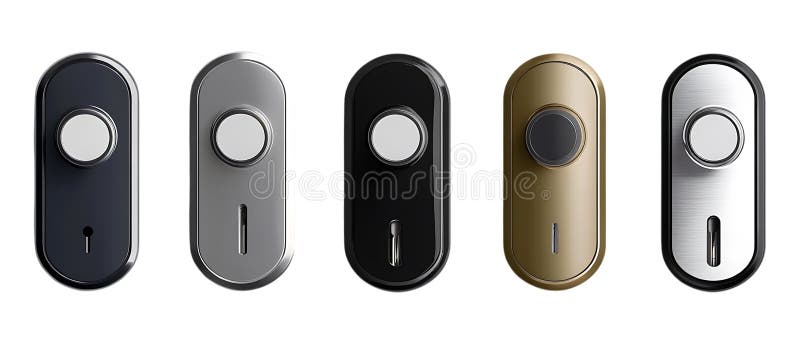 Pack of Keyless Smart Lock Set of Five Different Poses Set Against ...