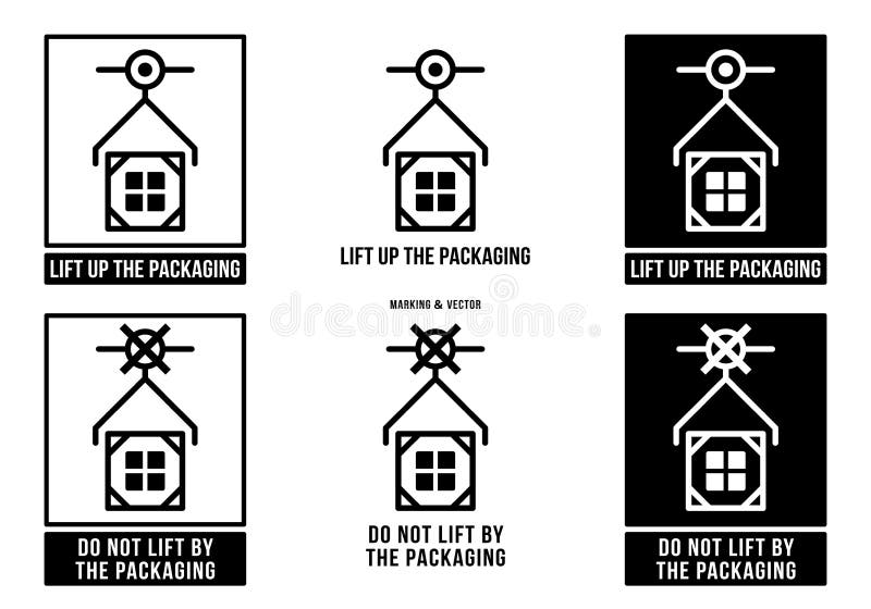 Pack lift up the packaging stock vector. Illustration of mark - 222655941