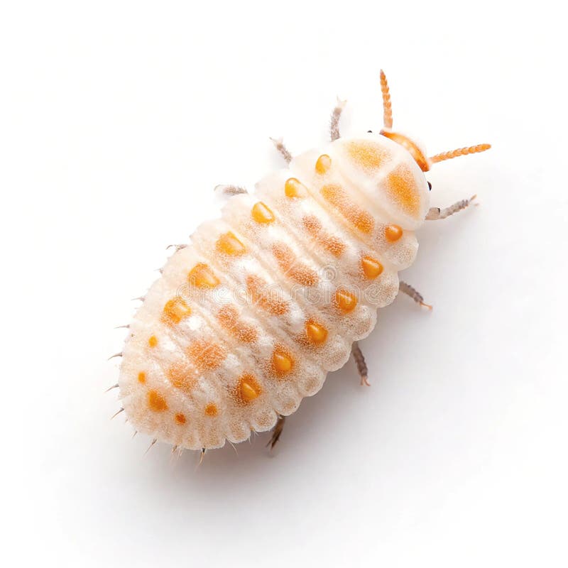 Ladybug Larvae Pack on White Background Stock Illustration - Illustration of biological ...