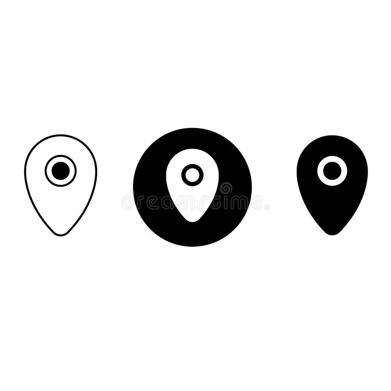 Pack of Location Icons Vector Graphic. EPS 10. Stock Vector ...