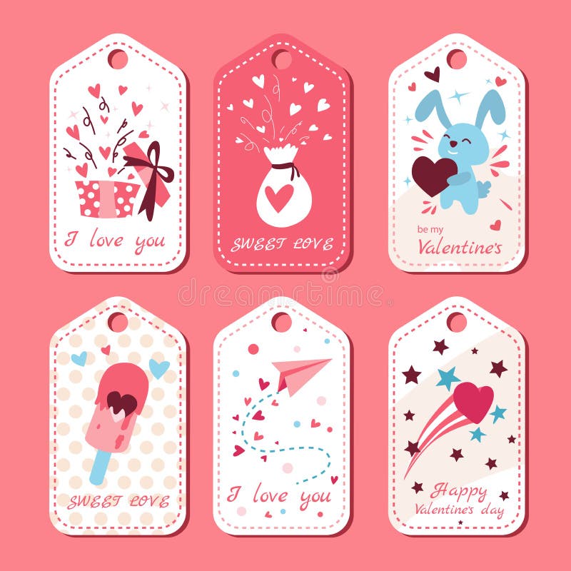 Pack of love tags stock vector. Illustration of icon - 172111335