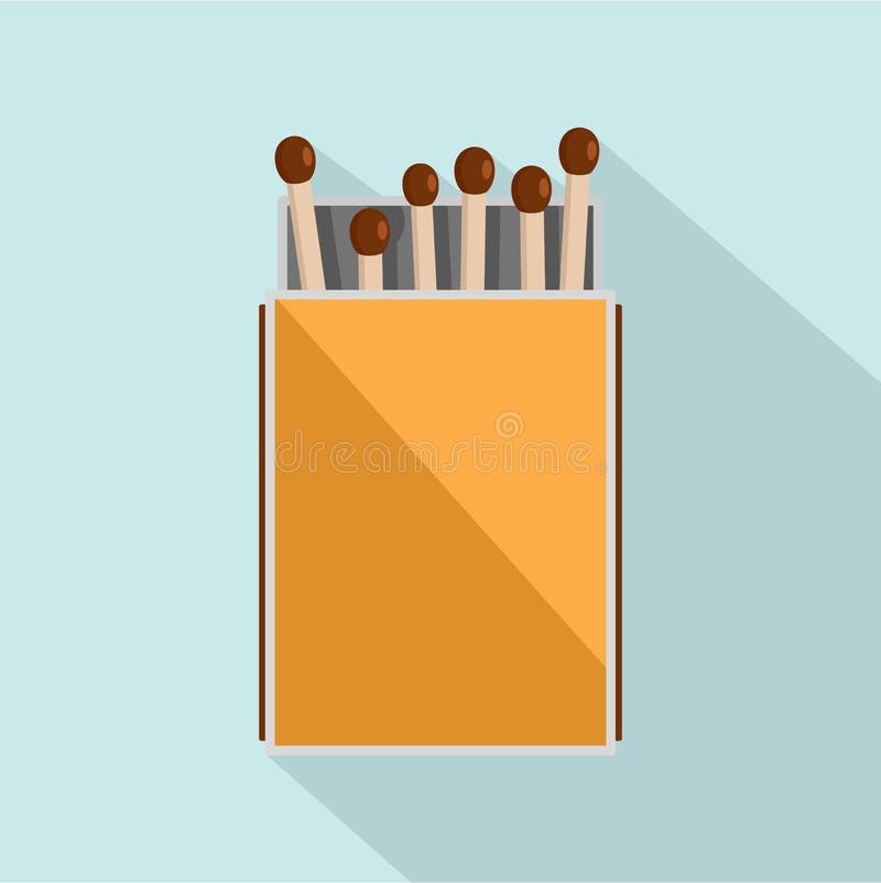 Matches Box Icon, Flat Style Stock Vector - Illustration of ...