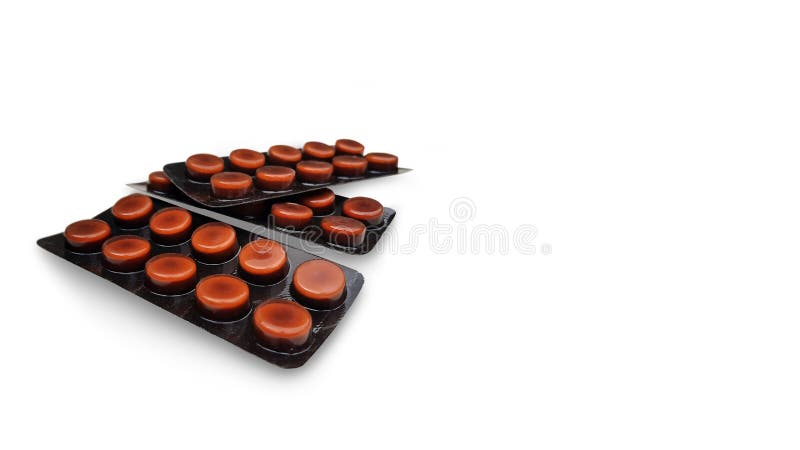 Pack of Medical Tablets Isolated in White Stock Image - Image of ...