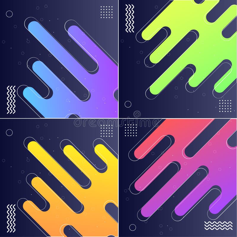 Pack of 4 Minimal Geometric Backgrounds with Dynamic Shapes Stock ...