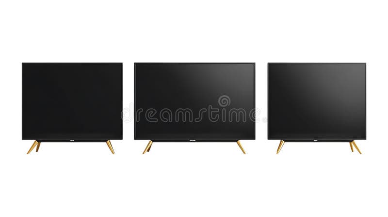 Pack of Modern Smart TV Set Against Transparent Background for ...