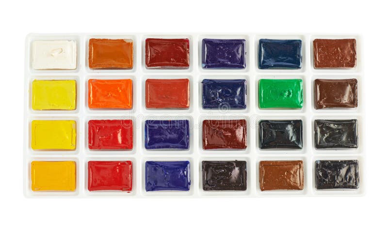 Watercolor in a container stock image. Image of clorful - 11631195