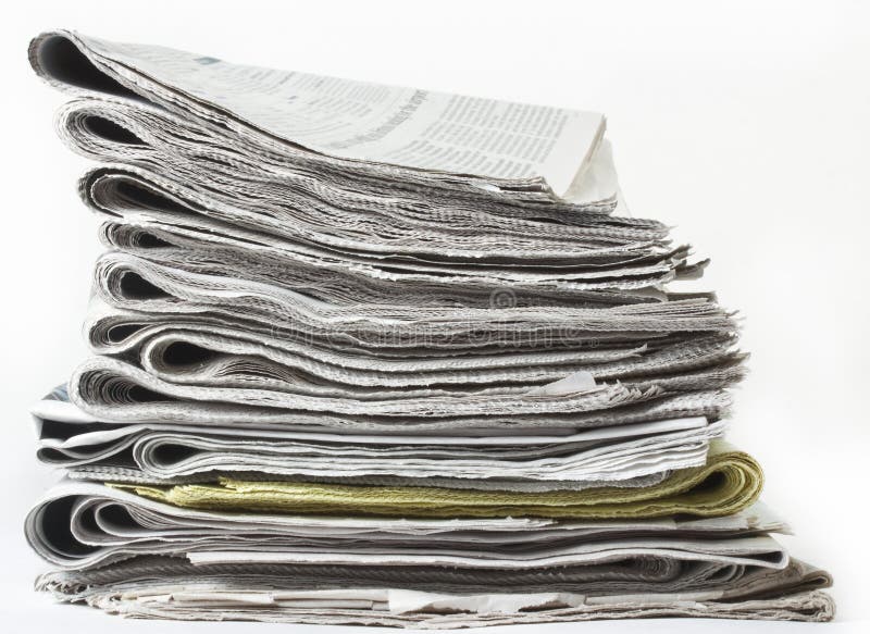 Pack of Newspapers Taken on White Background Editorial Photography ...